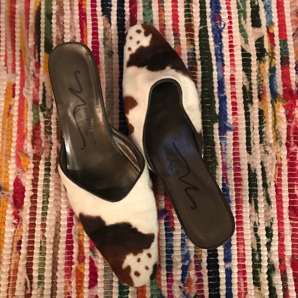 Vintage | Shoes | Vintage Cowhide Micro Heels Sz 7 | Poshmark